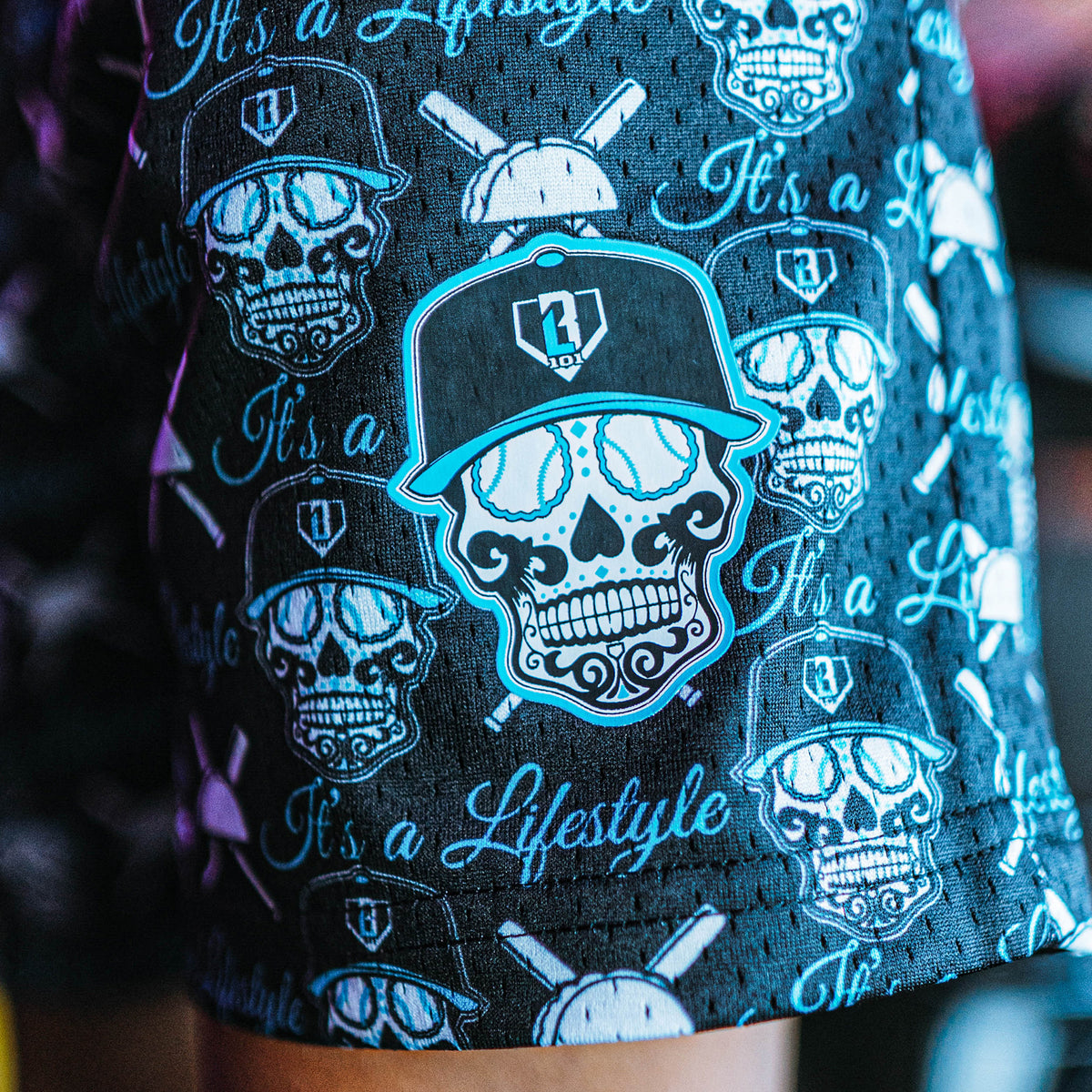 Slugger Skull Youth Shorts - Baseball Lifestyle 101