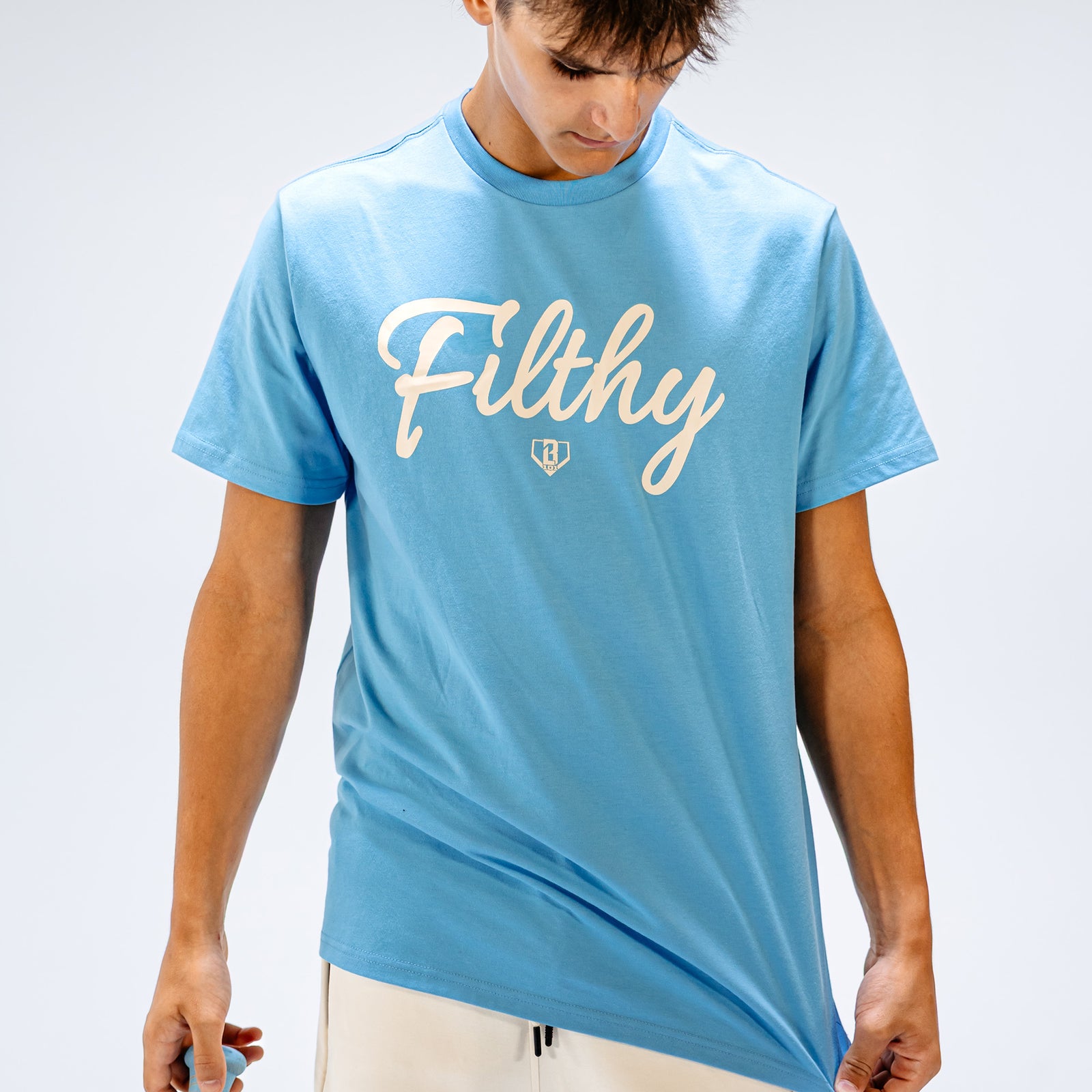 Filthy Tee - BL Blue/Bone - Baseball Lifestyle 101