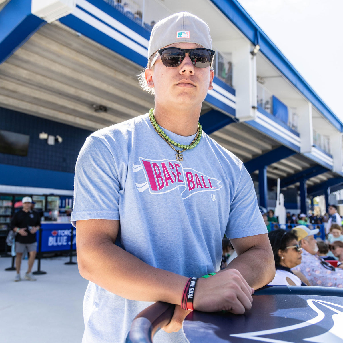 Pennant Tee - Cotton Candy Blue - Baseball Lifestyle 101