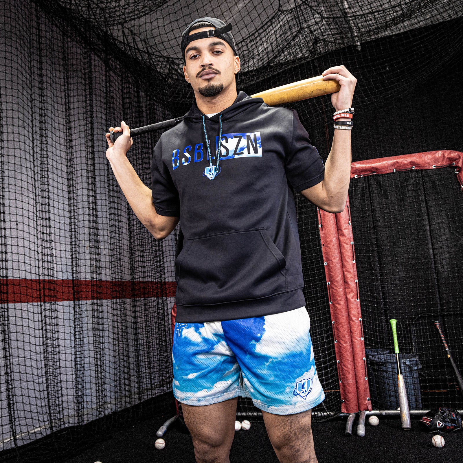 BSBL-SZN Short Sleeve Hoodie V3 - Dream Chaser - Baseball Lifestyle 101