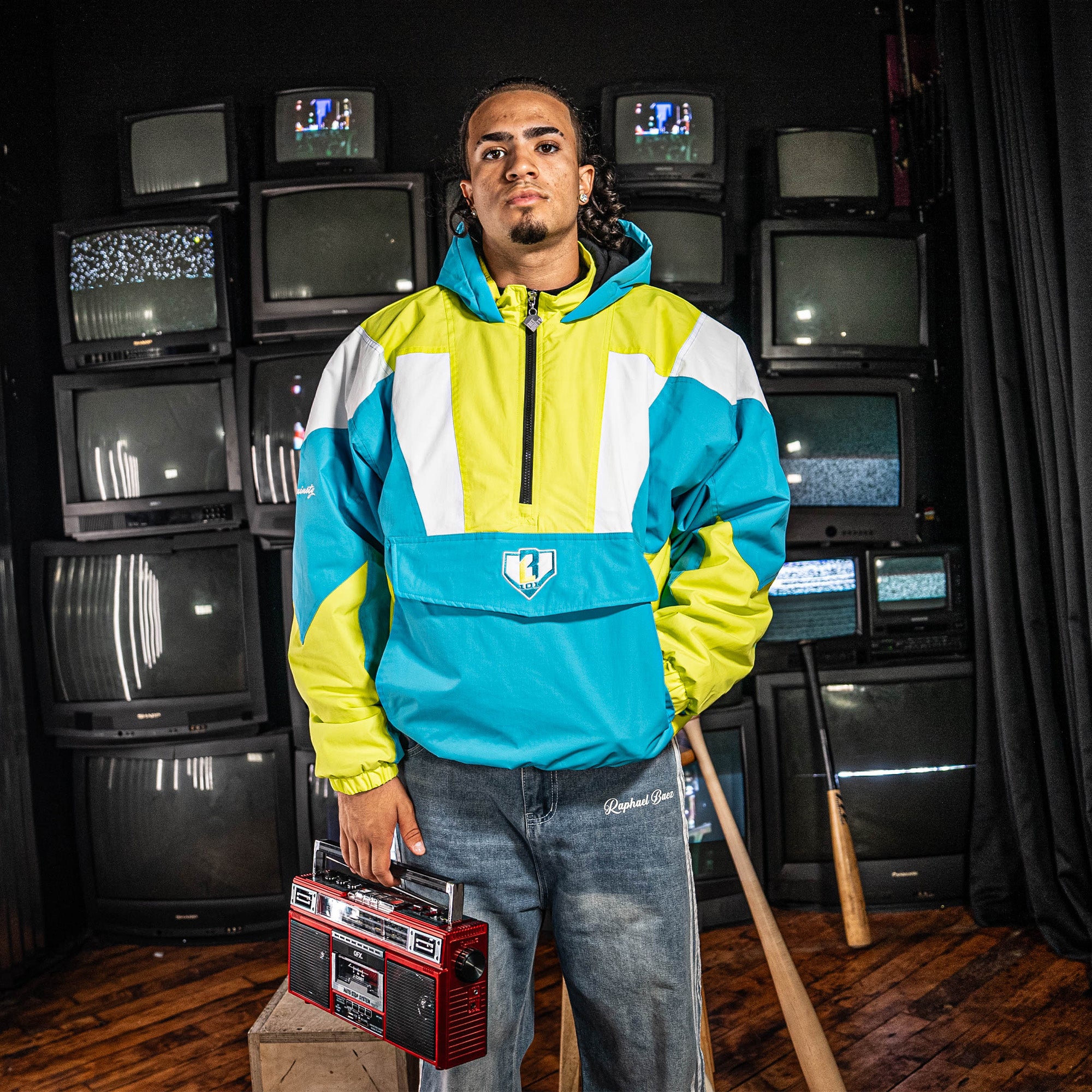 youth pullover baseball jacket