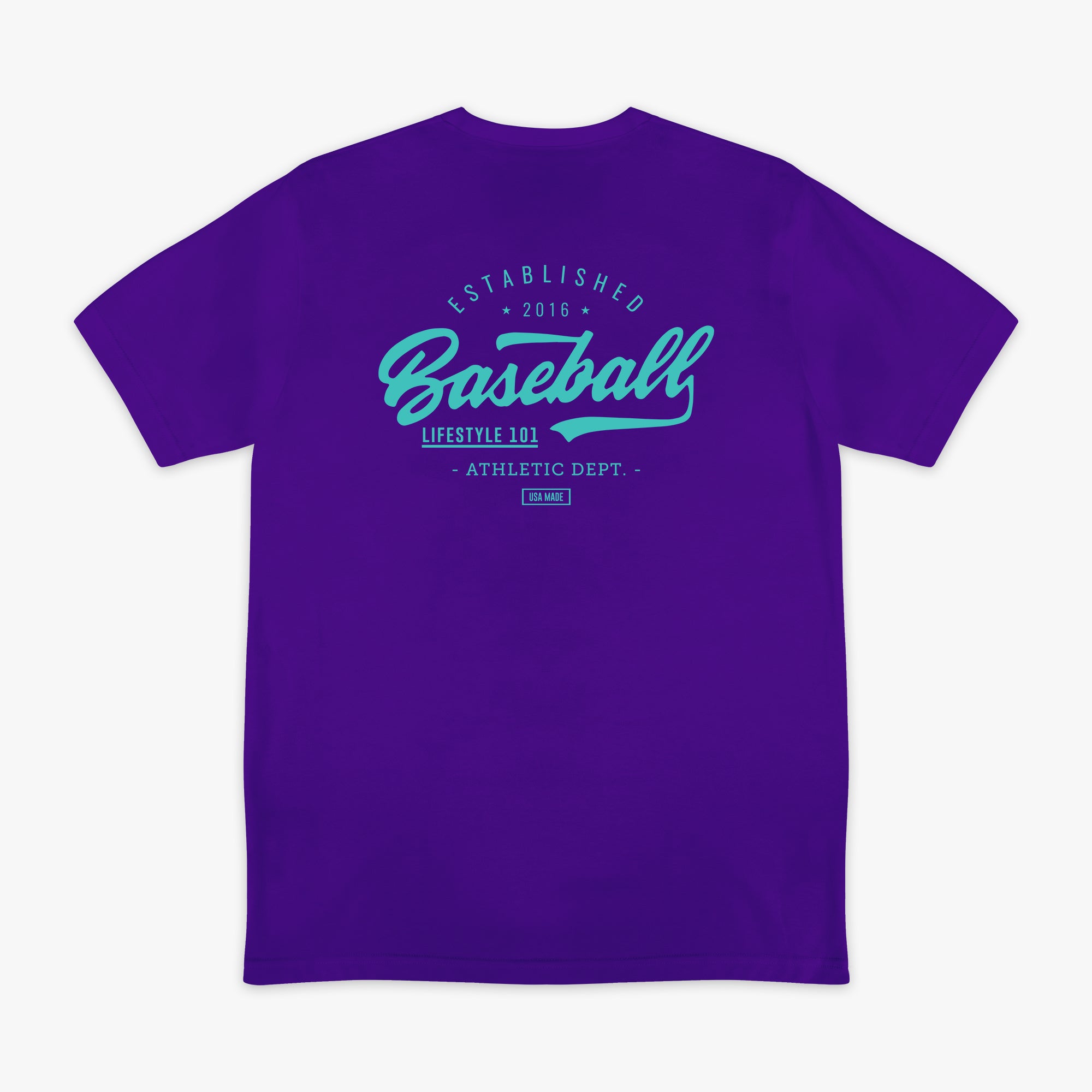 Established Tee - Purple/Teal - Baseball Lifestyle 101