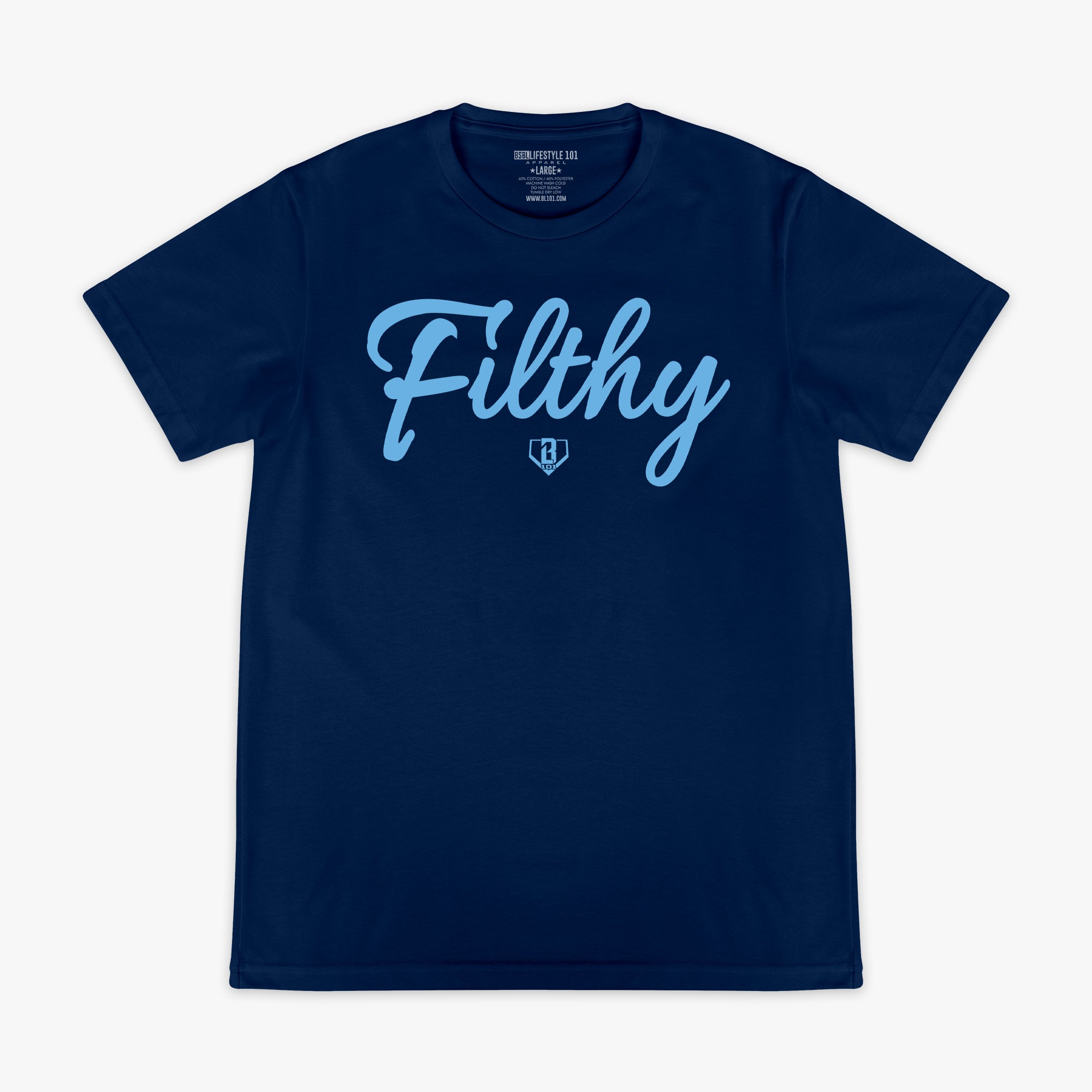 Filthy Tee - Navy/BL Blue - Baseball Lifestyle 101
