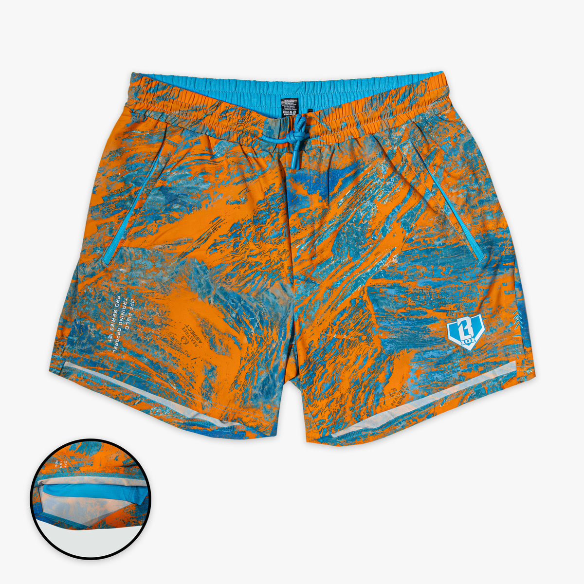 Realtree Pro Series Youth Shorts V2 with Liner - Aspect-Orange ...