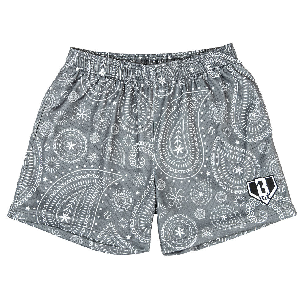 Paisley Youth Shorts - Gray – Baseball Lifestyle 101