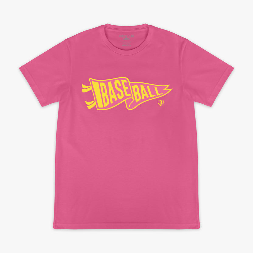 Pennant Tee - Pink Lemonade - Baseball Lifestyle 101