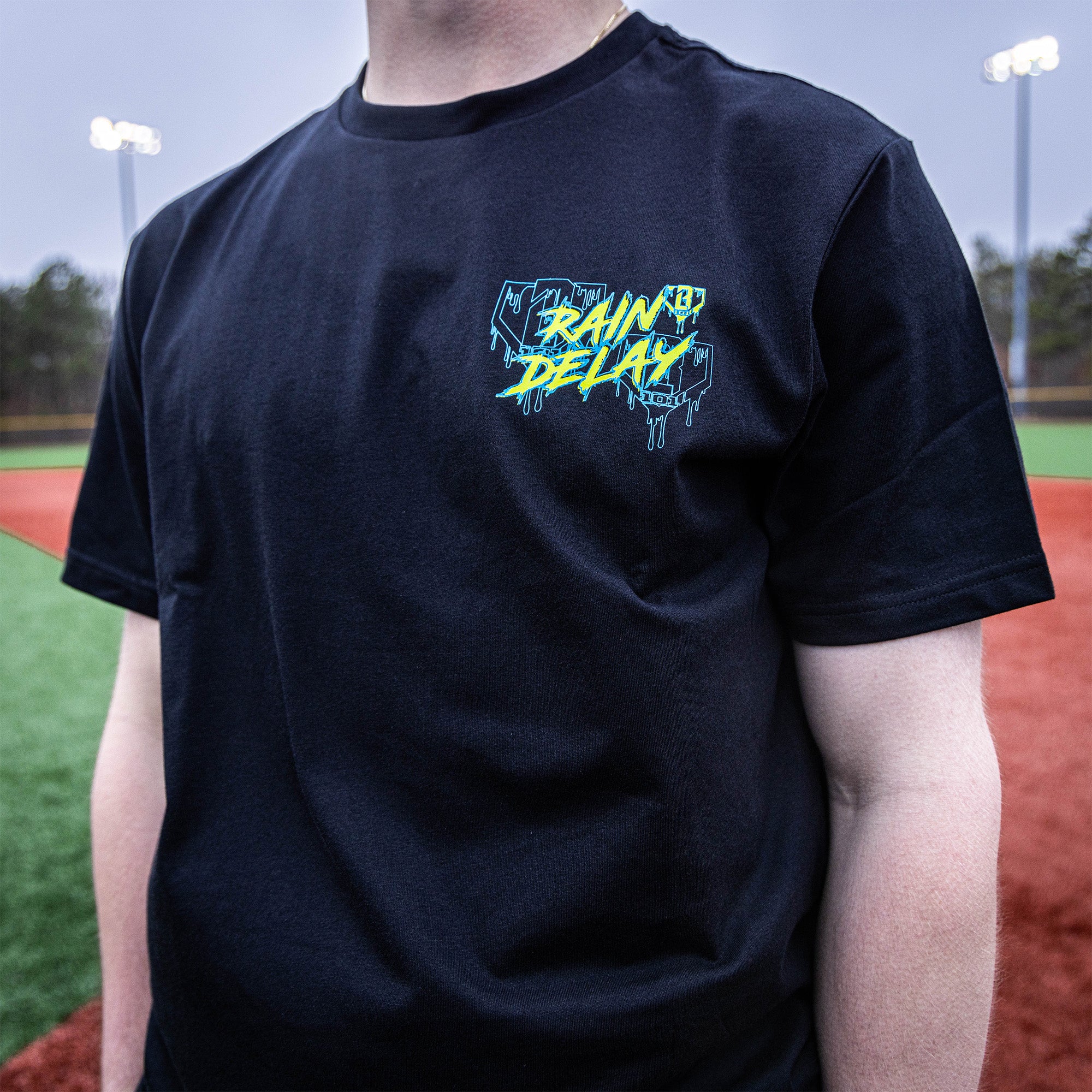 Rain Delay Tee - Black - Baseball Lifestyle 101