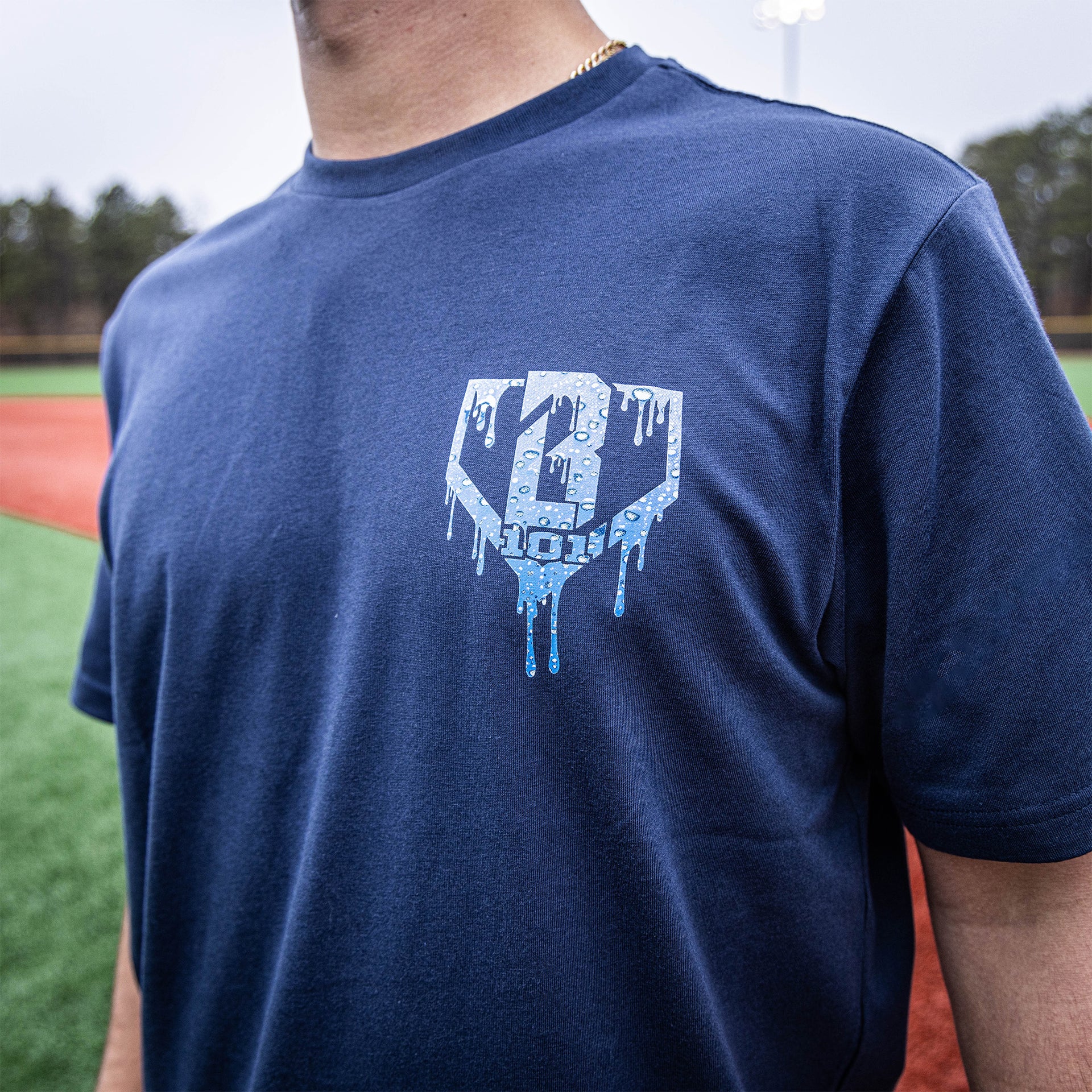 Rain Delay Youth Tee - Navy - Baseball Lifestyle 101