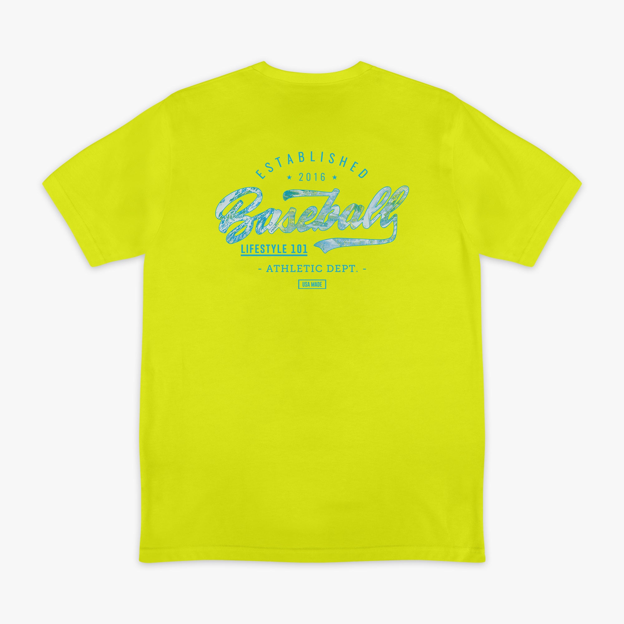 Realtree Established Tee - Bright Yellow/Aspect-Teal - Baseball ...