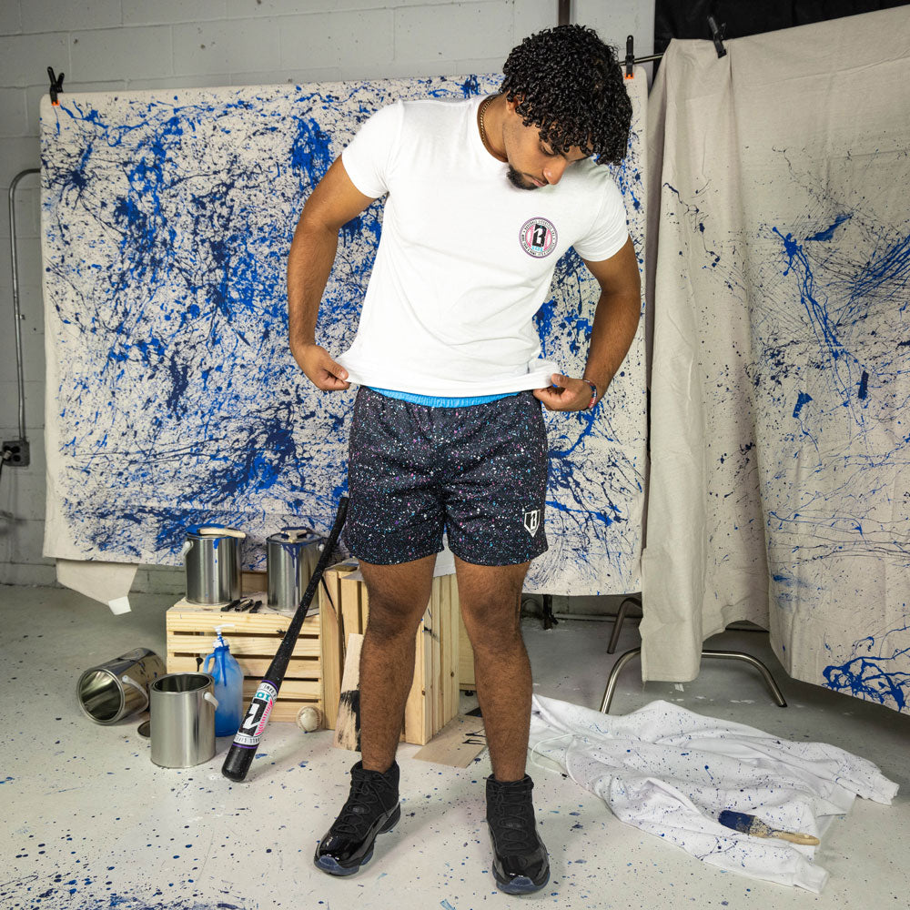 Splatter Tee - White/Galaxy – Baseball Lifestyle 101
