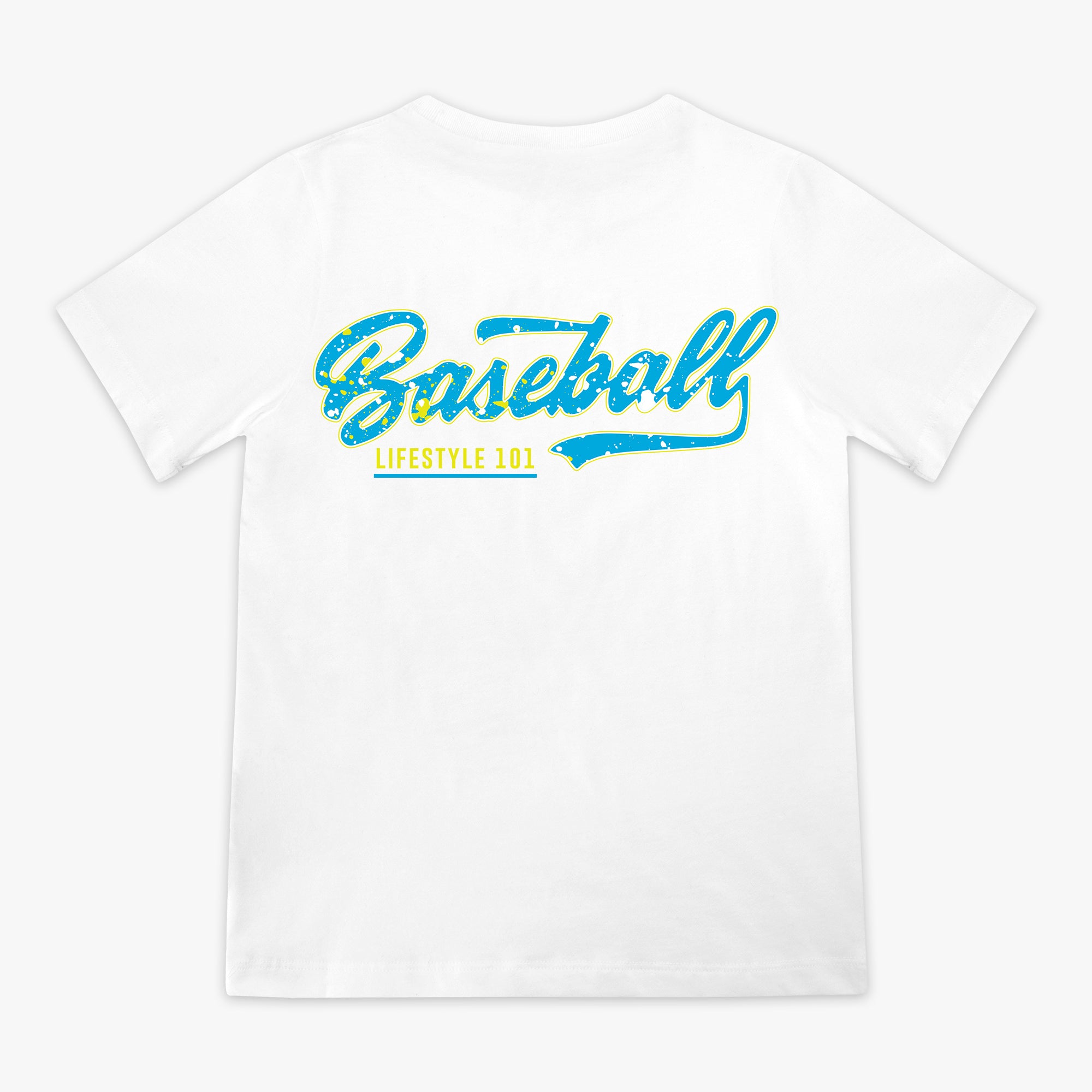 Splatter Established Youth Tee - White - Baseball Lifestyle 101