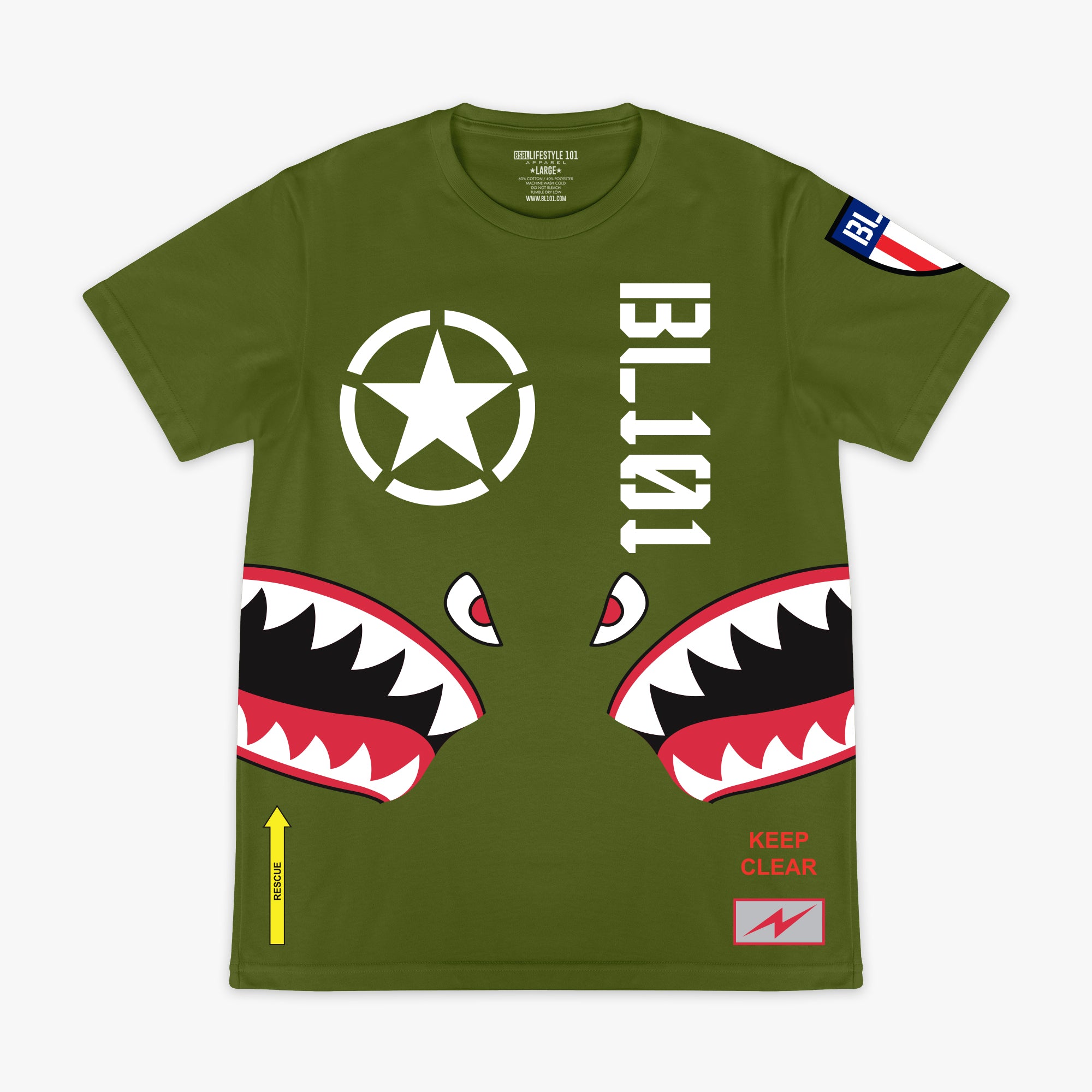 Unit 101 Tee - Army Green - Baseball Lifestyle 101