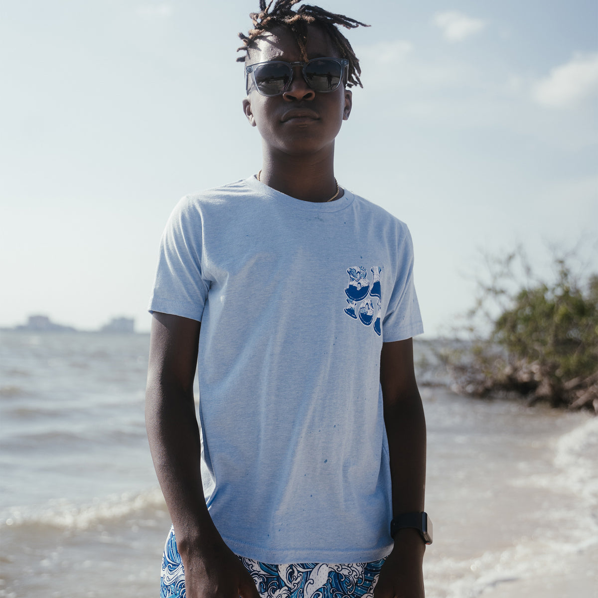 Wave Youth Tee - Cotton Candy Blue - Baseball Lifestyle 101