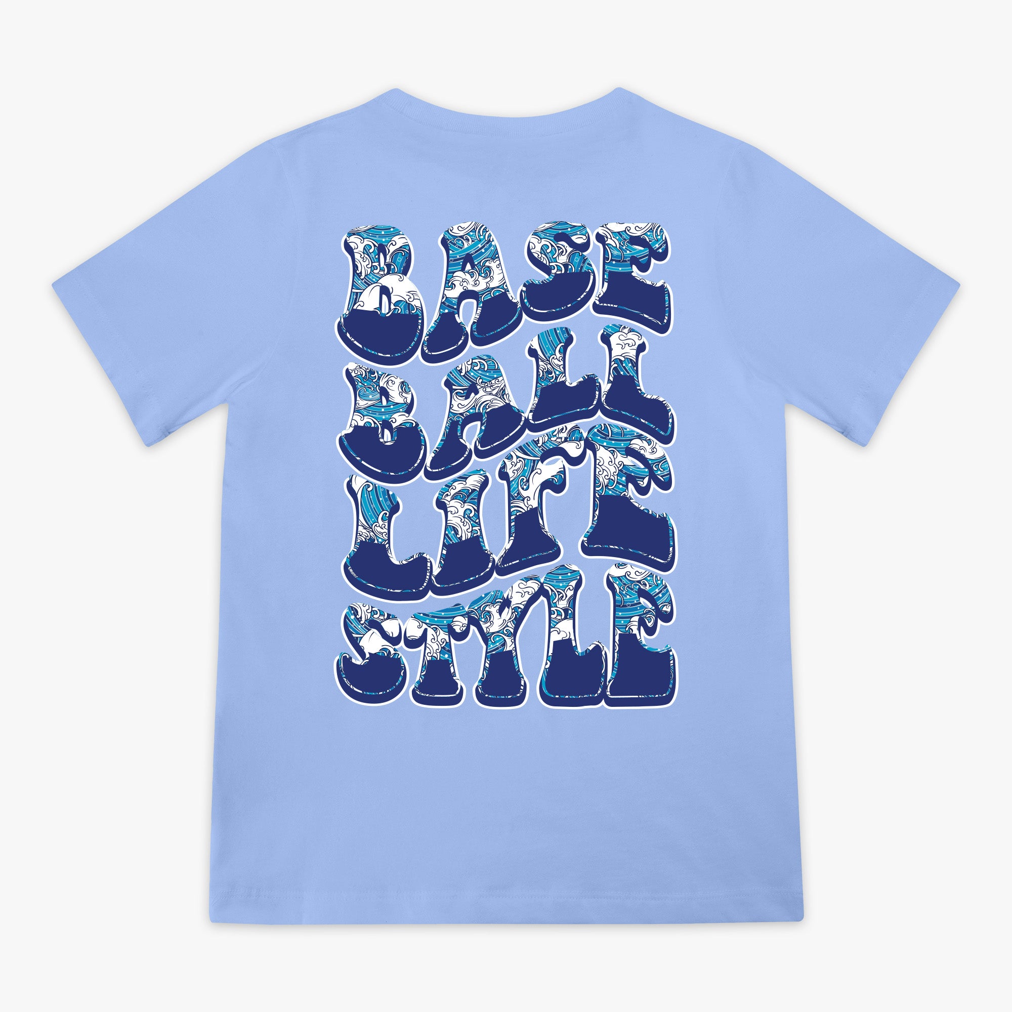 Wave Youth Tee - Cotton Candy Blue - Baseball Lifestyle 101