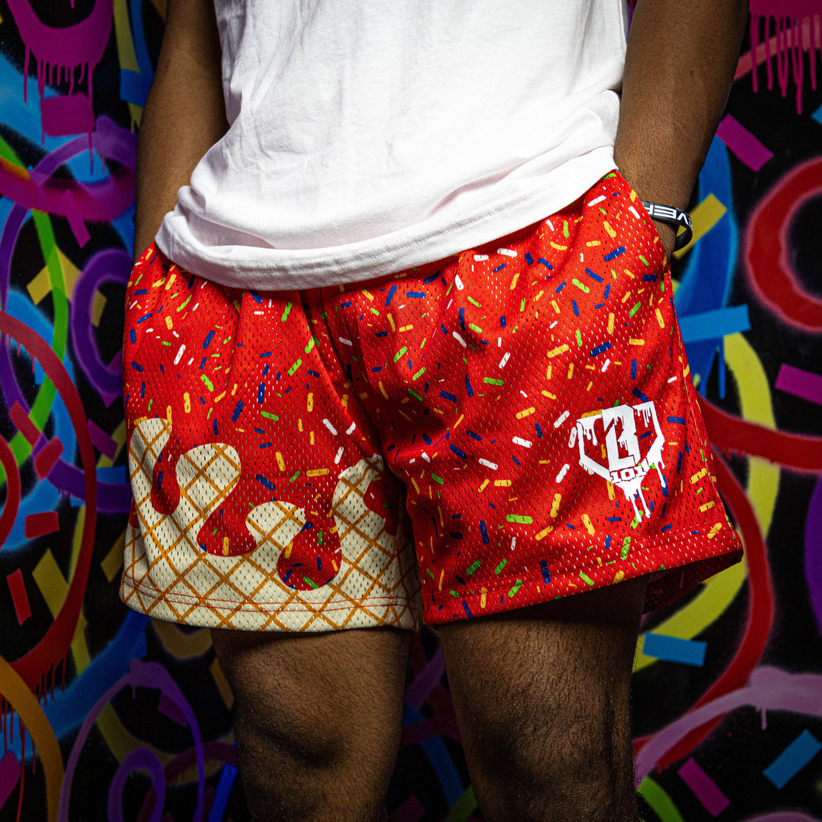 Ice Cream Youth Shorts - Cherry - Baseball Lifestyle 101